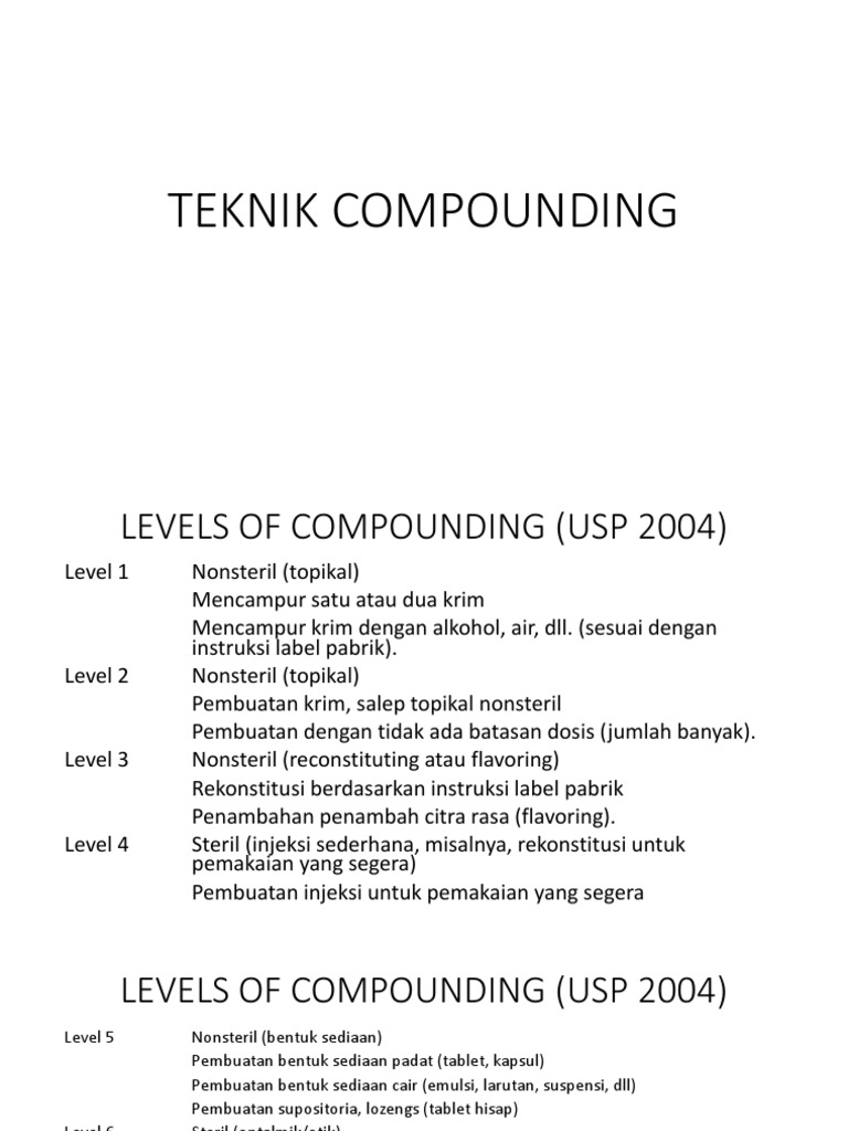 Teknik Compounding | PDF