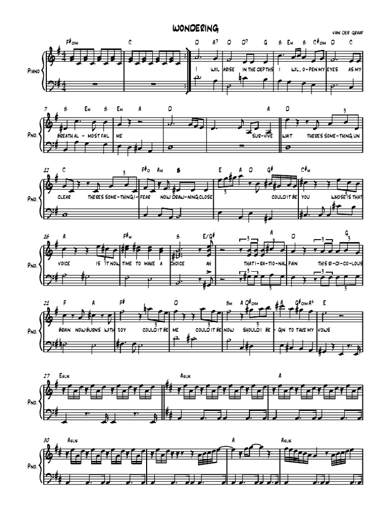Van Der Graaf Generator - Wondering PDF | PDF