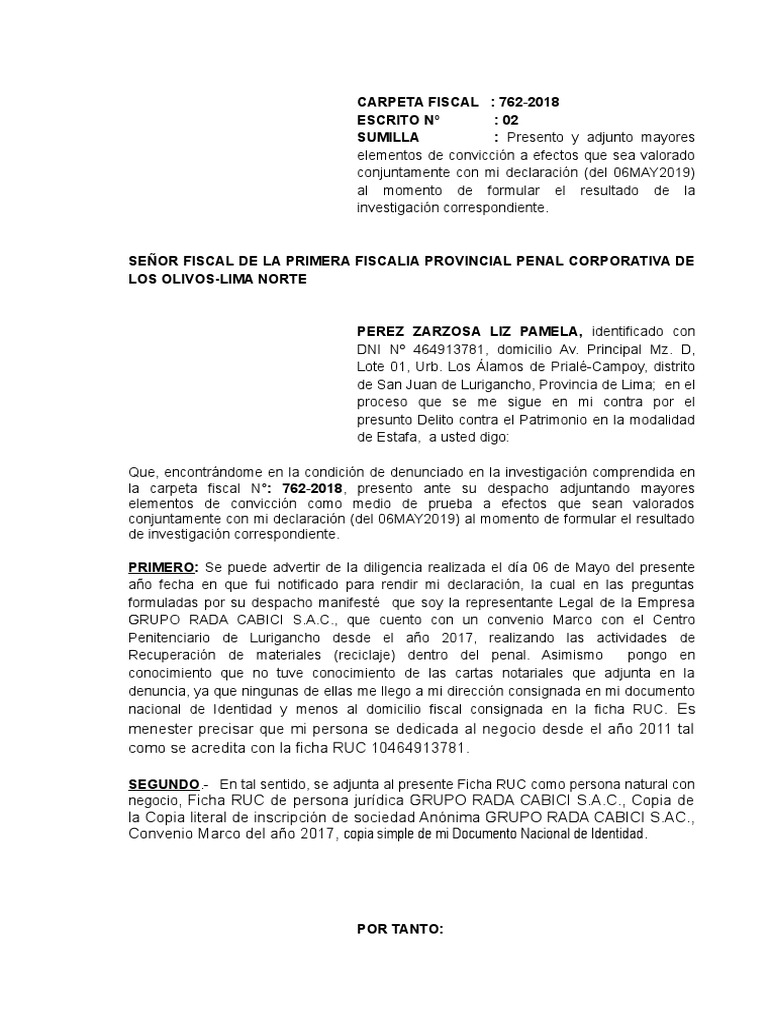 Escrito Adjunta-Medios-de-Prueba | PDF