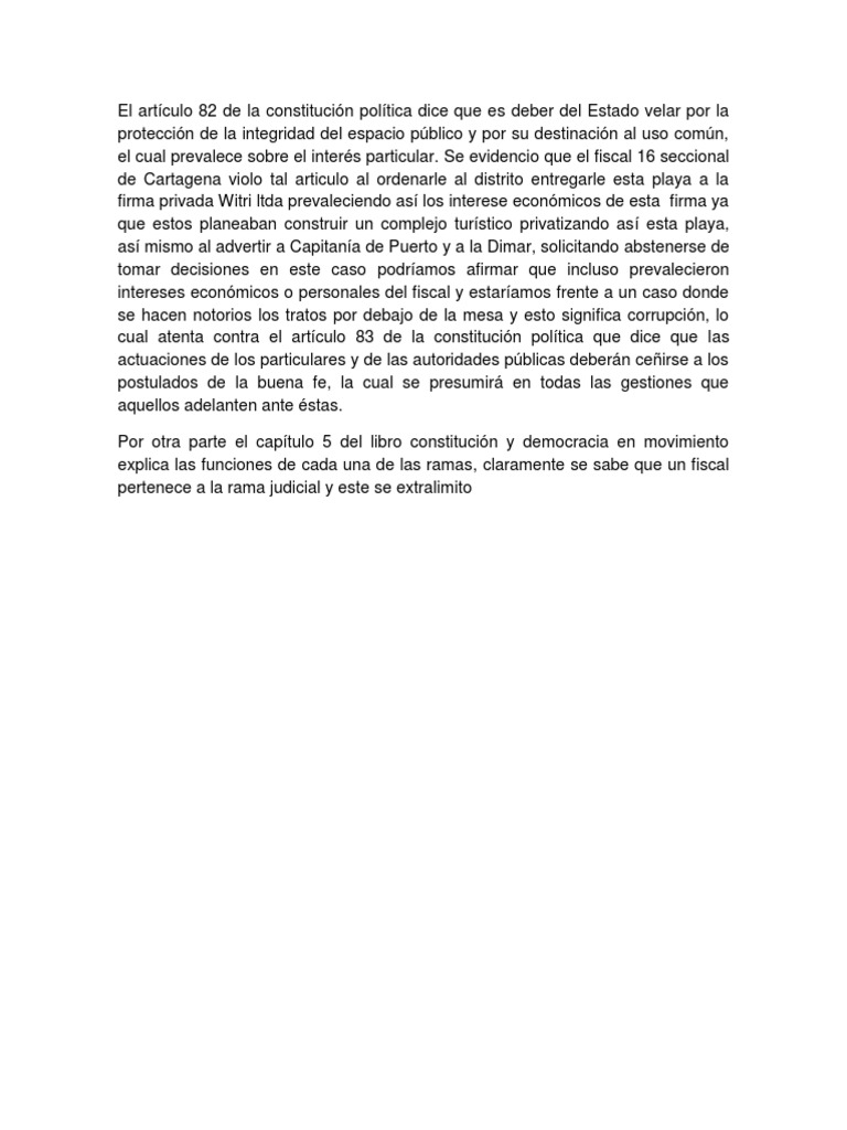 El Artículo 82 de La Constitución Política Dice Que Es Deber Del Estado ...