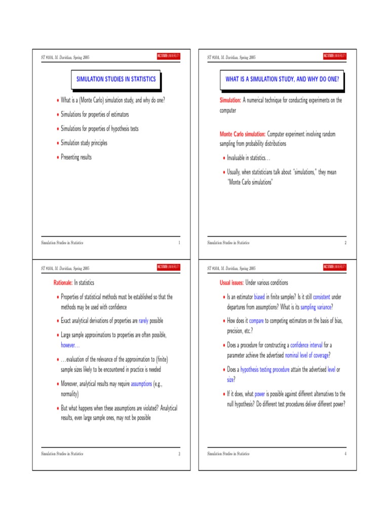 Simulation Handout PDF | PDF