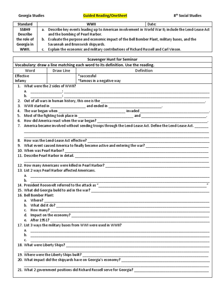 ss8h9 Wwii and Georgia | PDF