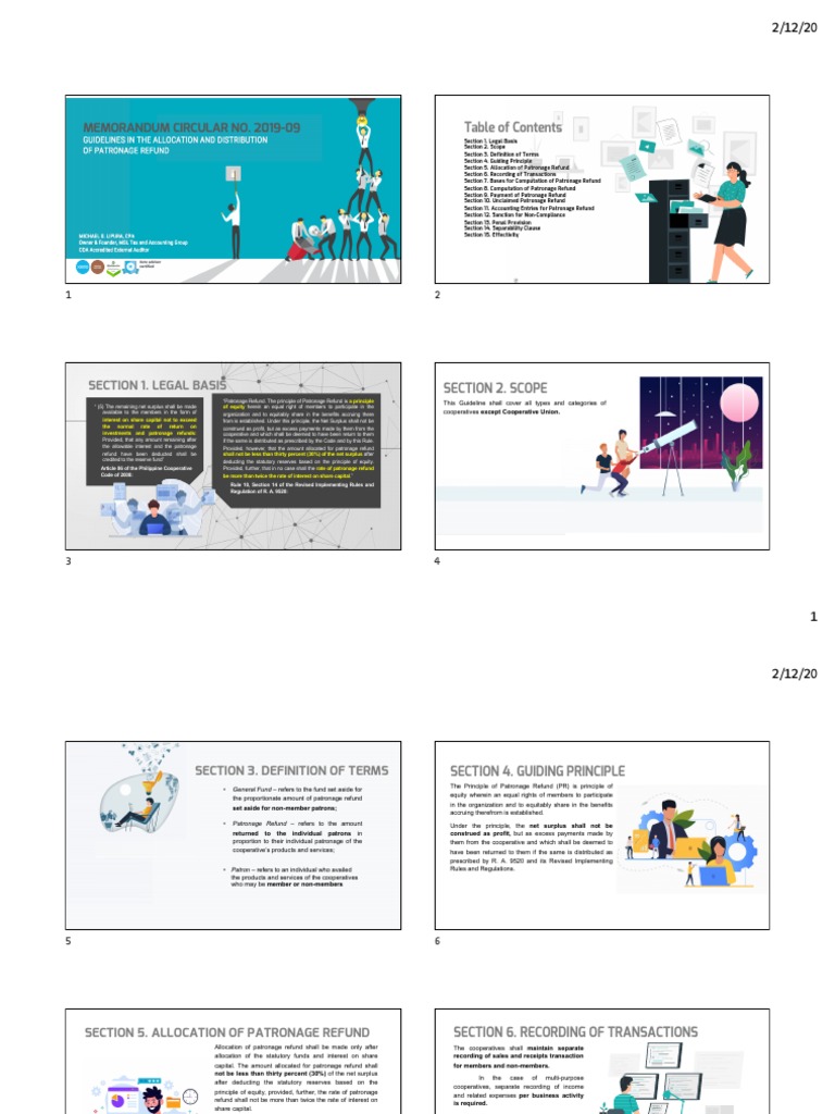 Patronage Refund - MC No. 2019-09 - by MSL V2.2 PDF | PDF