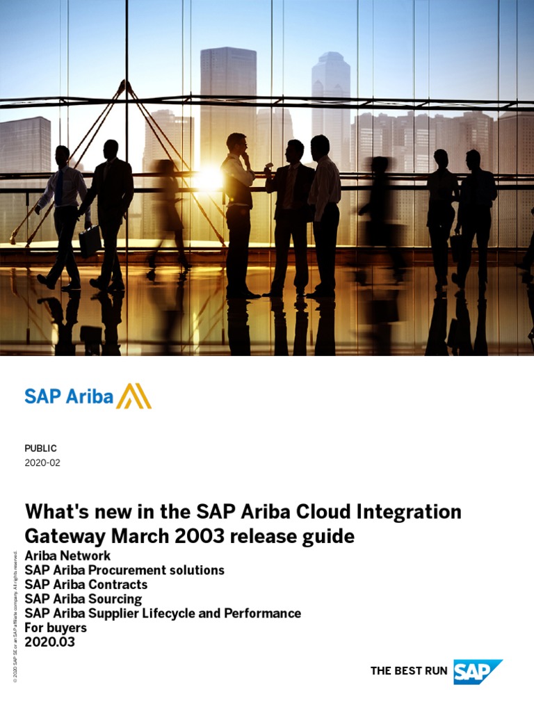 SAP Ariba Cloud Integration Gateway 2003 Add-On Release Release Guide ...