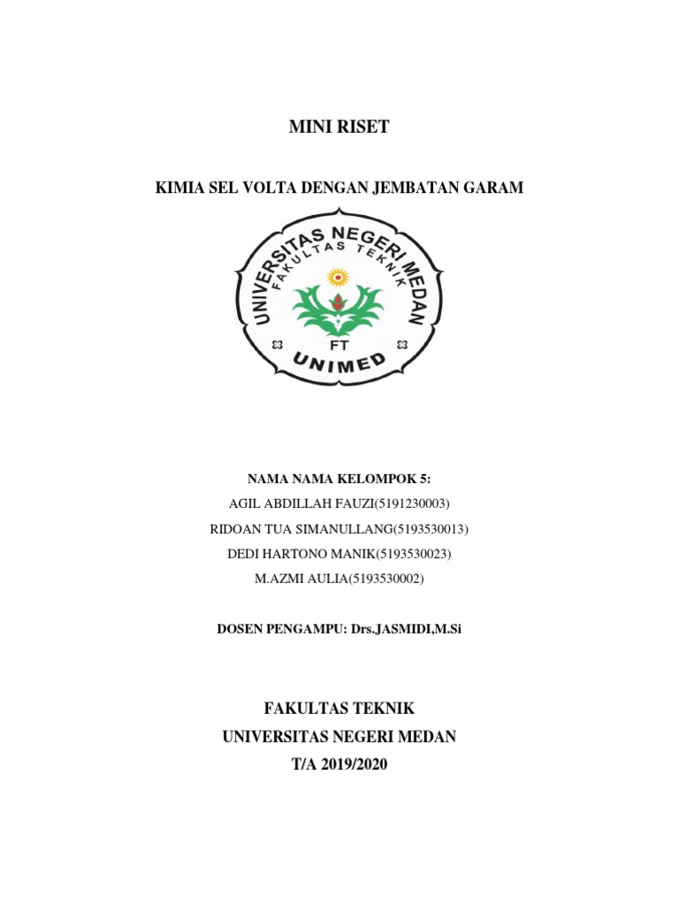Mini Riset Kimia Teknik | PDF