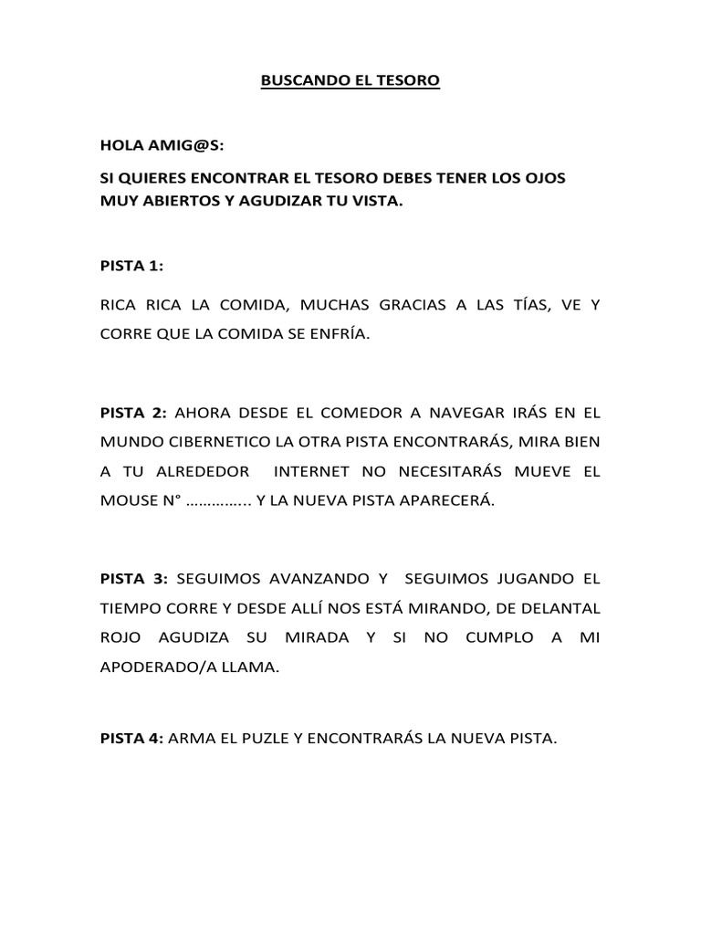 Buscando El Tesoro | PDF