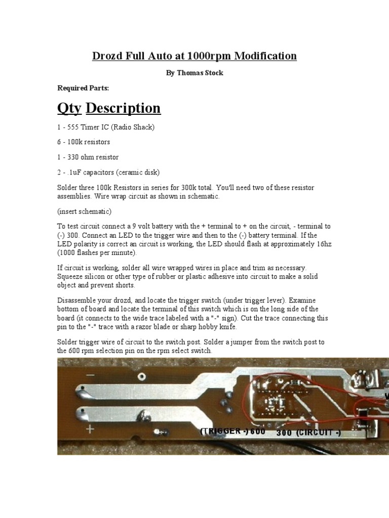 Drozd Full Auto Modification Guide | PDF