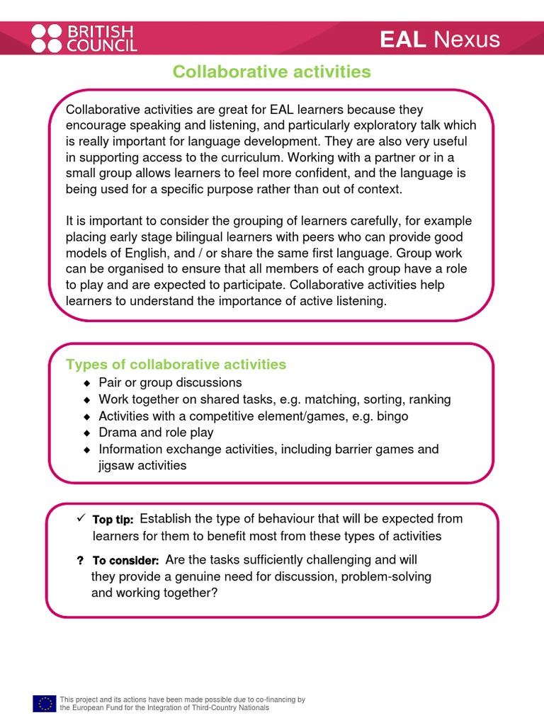 Collaborative Learning for EAL Students | PDF