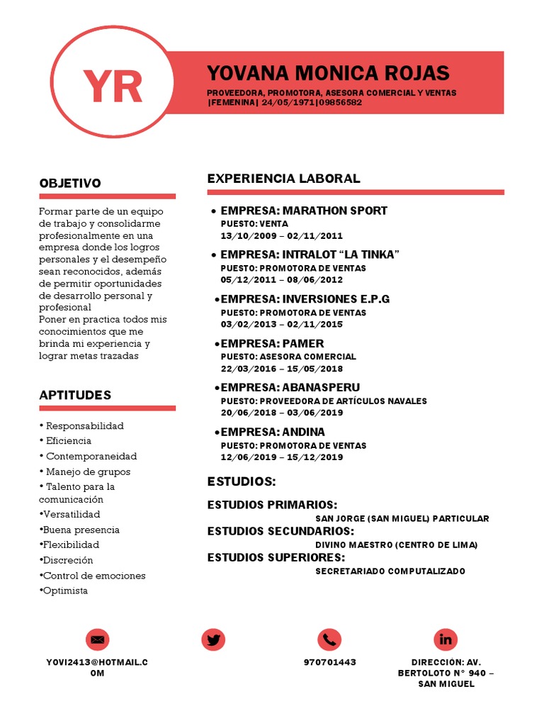 CV Yovana Rojas | PDF