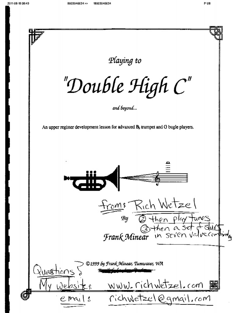Frank Minear Trumpet Method PDF | PDF