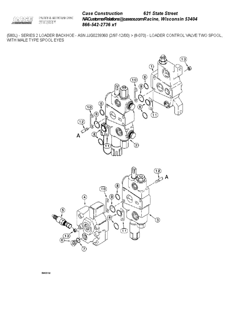 Loader Control Valve Two Spool, With Male Type Spool Eyes | PDF