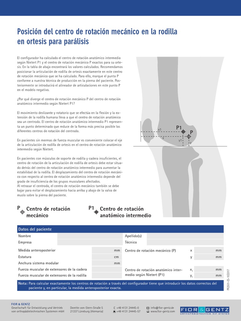 ES Posicion Del Centro de Rotacion Mecanico en La Rodilla en Ortesis ...