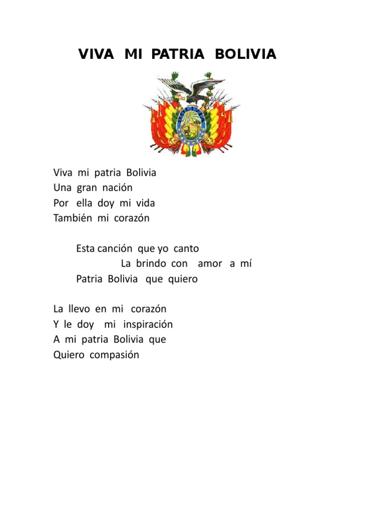 Viva Mi Patria Bolivia | PDF