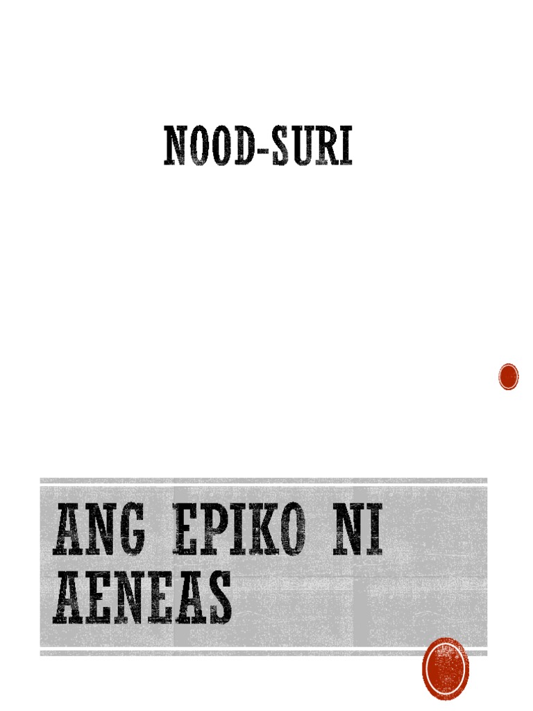 Ang Epiko Ni Aeneas | PDF