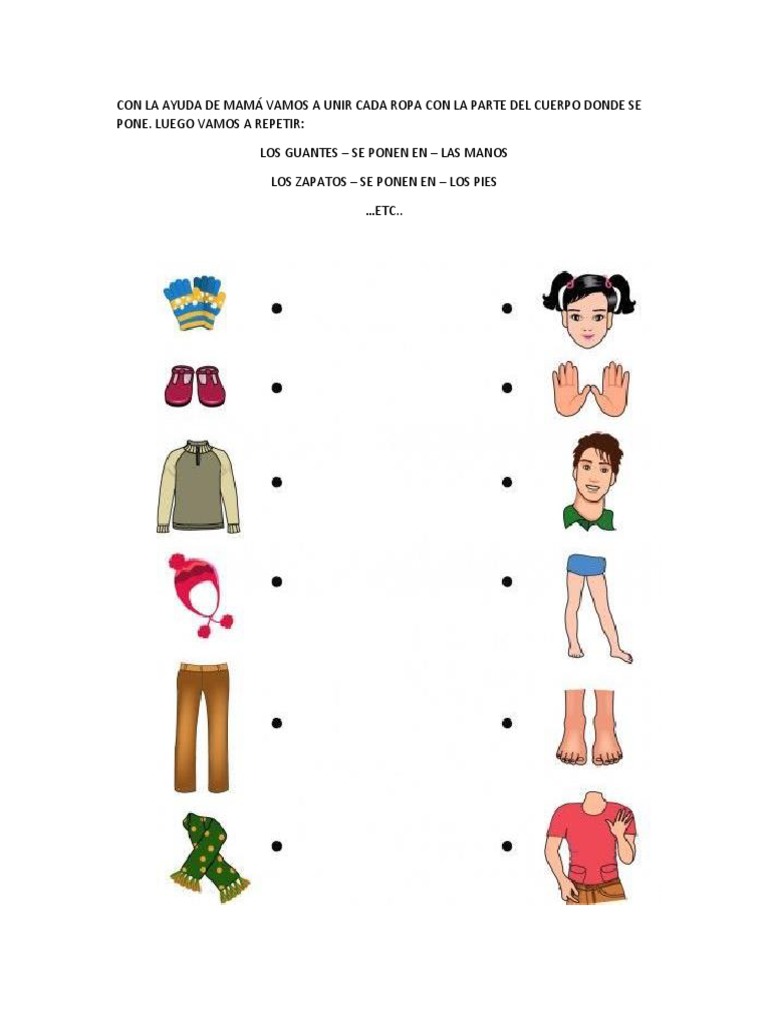 Actividades Color, El, La, Relacion Semantica de Ropa | PDF