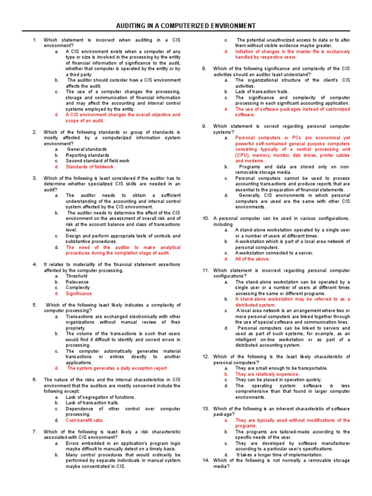 Auditing Cis | PDF | Databases | Internal Control