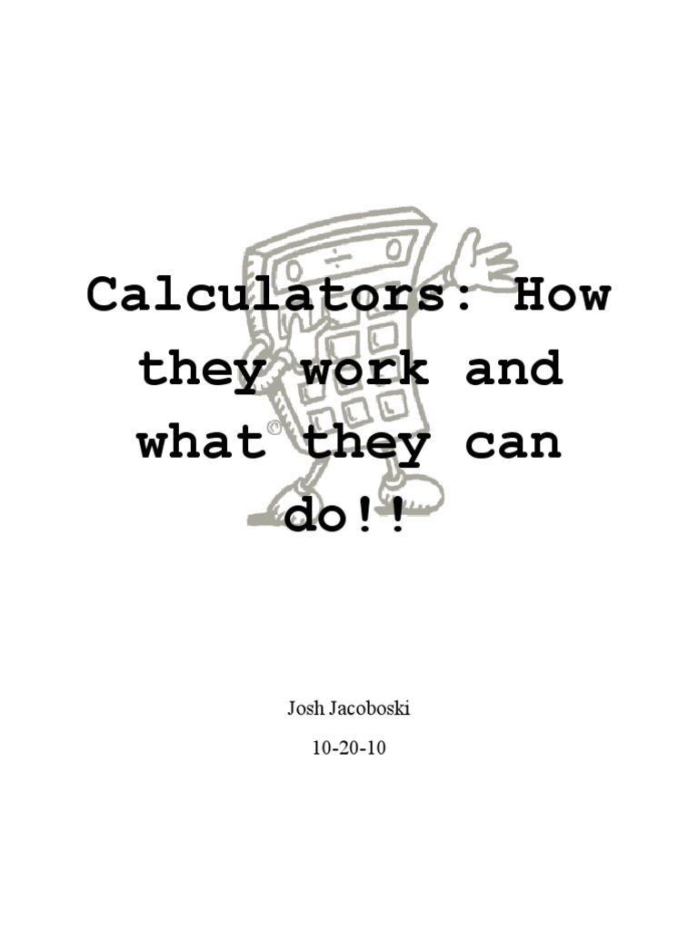 Understanding Calculator Functions | PDF | Calculator | Input/Output