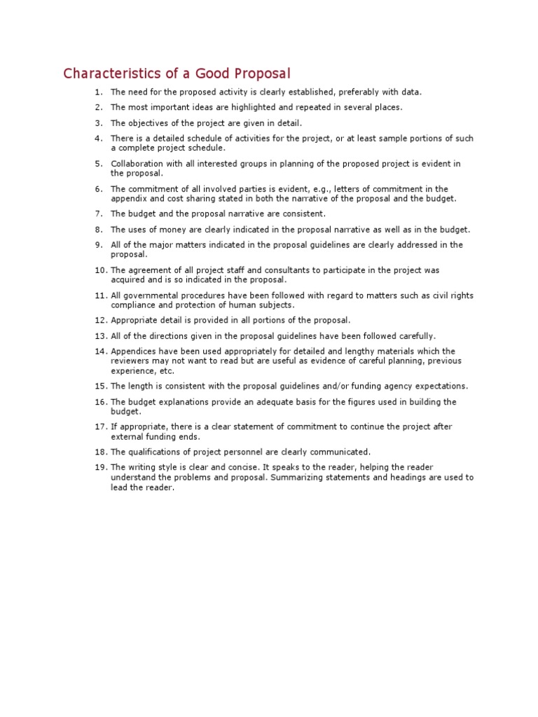Key Traits of Effective Proposals | PDF | Business | Art