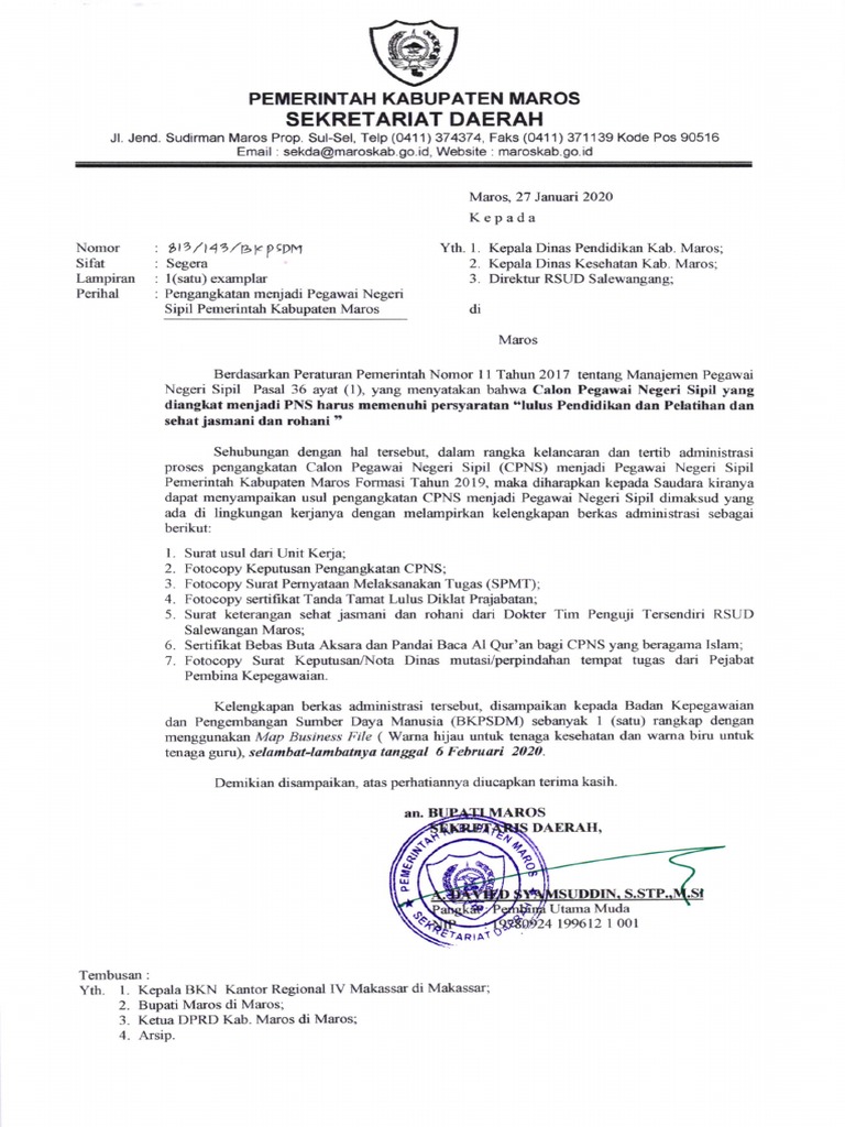 Pengangkatan Pns | PDF