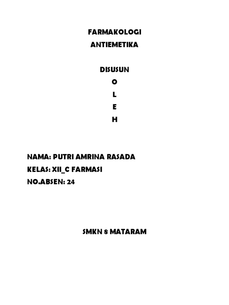 Antiemetik | PDF | Kesehatan Holistik