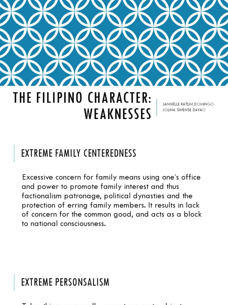 The Filipino Character Group 3 | PDF | Behavioural Sciences ...