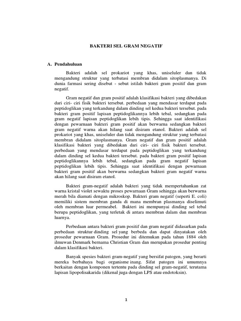 Bakteri Gram Negatif | PDF