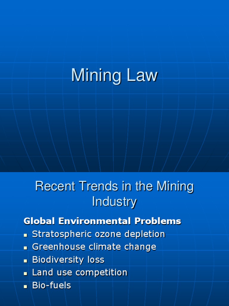 Mining Laws | PDF | Mining | Sustainability