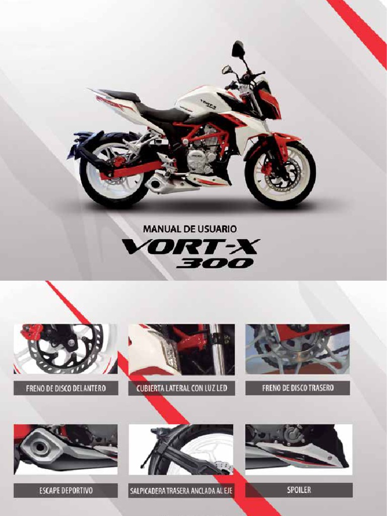 Manual Tallet VORT X 300 | PDF | Gasolina | Acelerador
