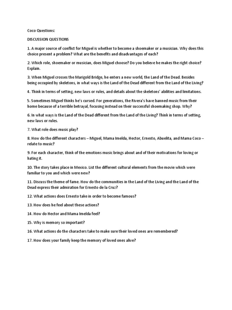 Coco Questions | PDF