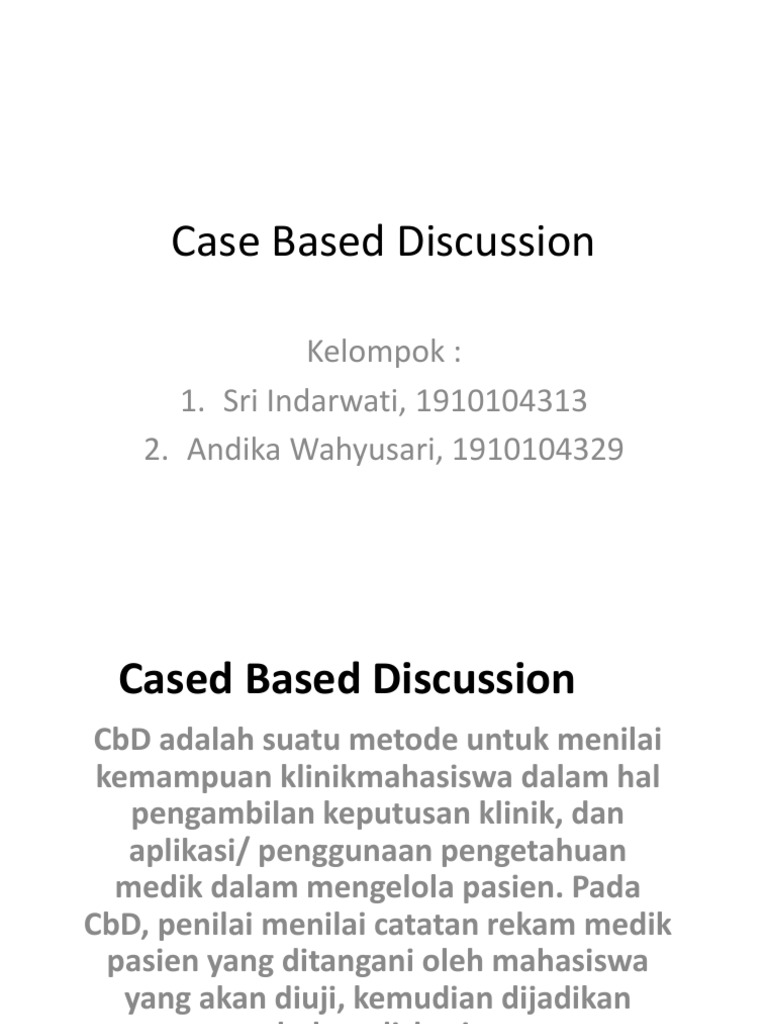 Case Based Discussion | PDF
