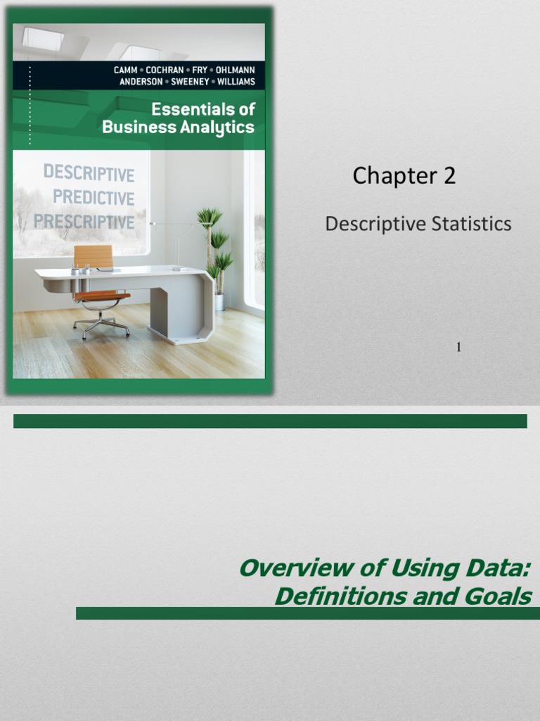 Chapter 2 DESCRIPTIVE ANALYTICS | PDF | Correlation And Dependence ...