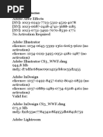 Adobe CS3 Serial Numbers List | PDF