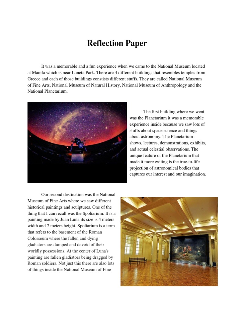 Reflection Paper | PDF | Museum | Library And Museum