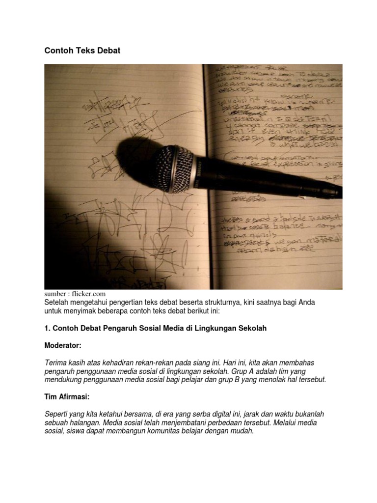 Contoh Teks Debat | PDF | Karier & Perkembangan