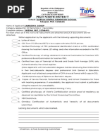 Deped Teacher 1 Applicant Checklist | PDF
