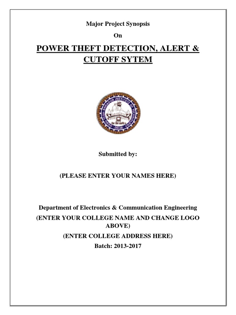 Power Theft Detection System Project | PDF | Embedded System ...