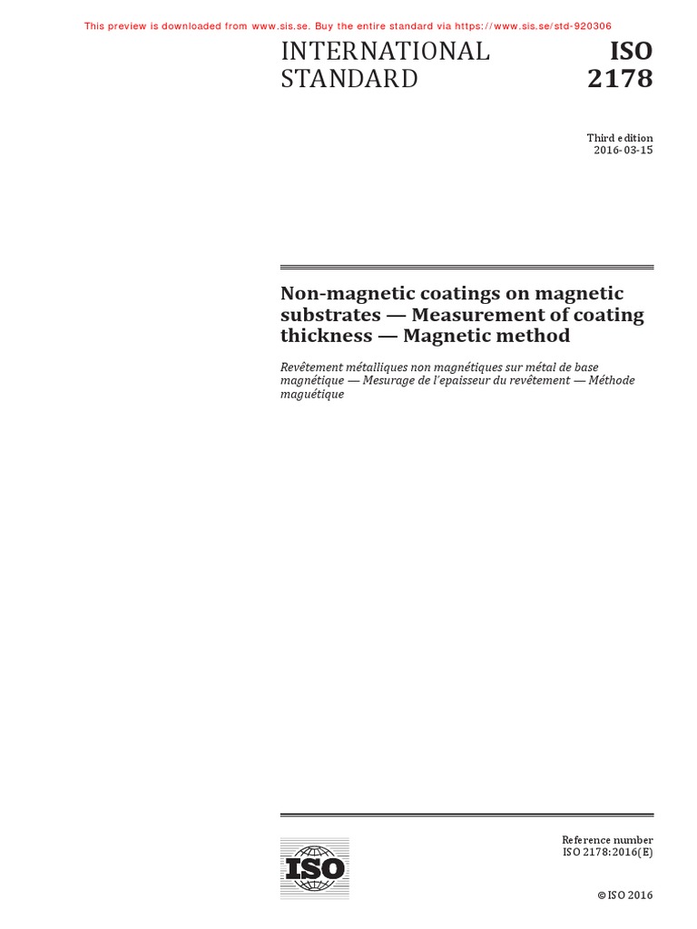 Iso 2178 2016 en PDF | PDF | Inductor | Calibration