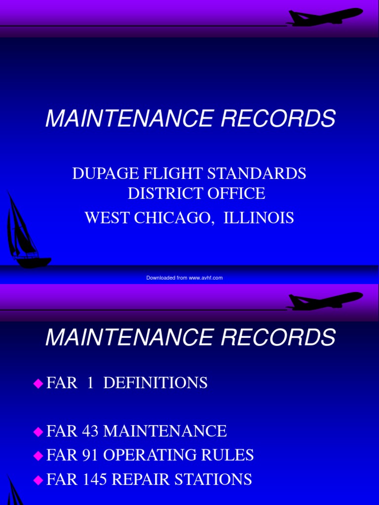 Maintenance Records | PDF | Aviation | Aerospace Engineering