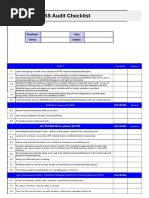 5S Warehouse Checklist | PDF | Warehouse