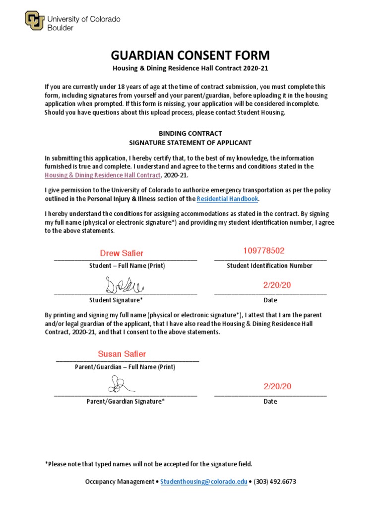20-21 Guardian Consent Form PDF | PDF | Justice | Crime & Violence