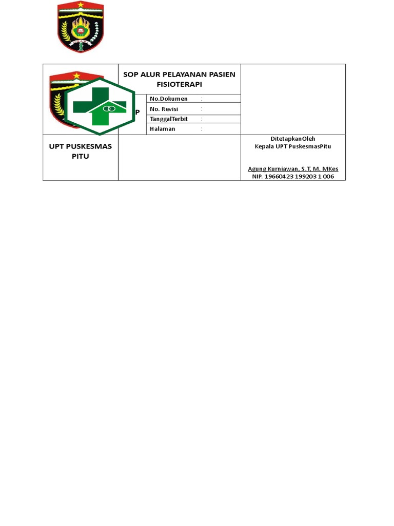 Sop Alur Pelayanan Fisioterapi | PDF