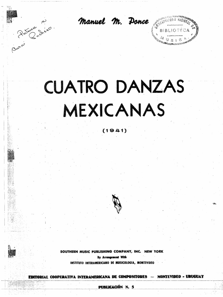 Manuel M. Ponce Cuatro Danzas Mexicanas | PDF