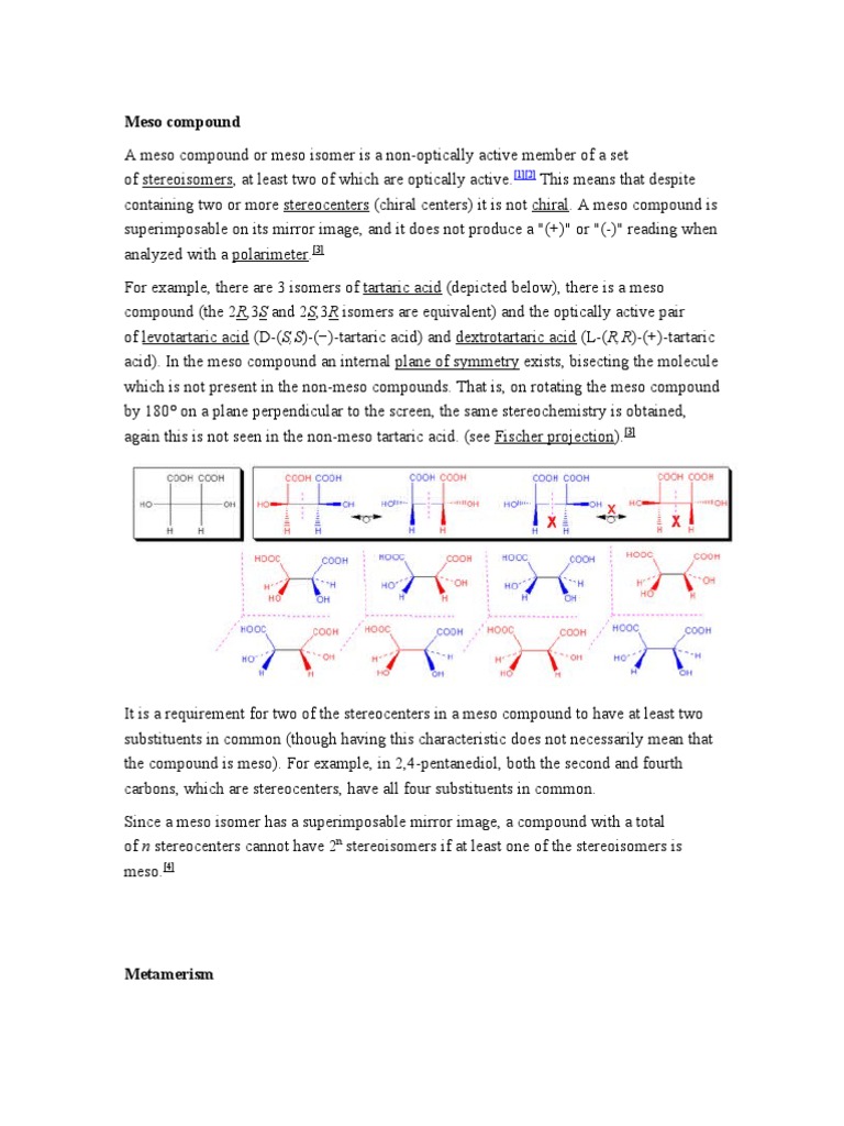 Meso Compound | PDF | Organic Chemistry | Chemistry