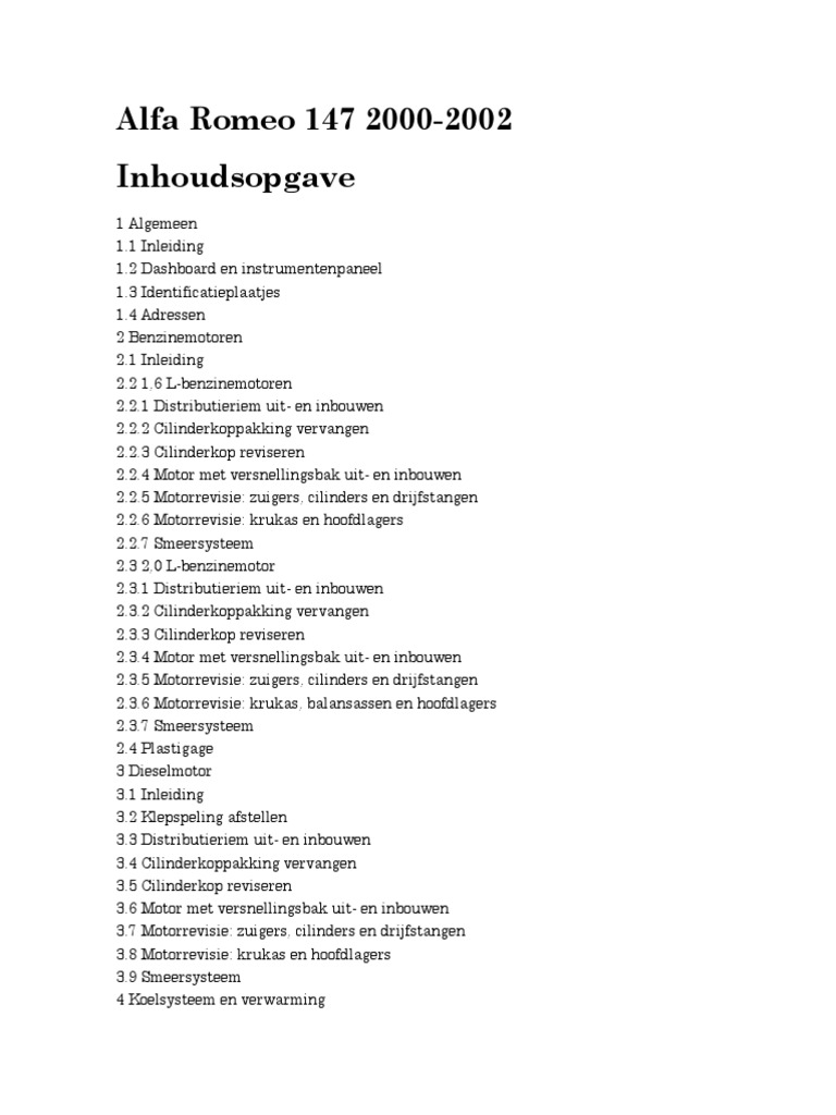 Alfa Romeo 147 PDF | PDF