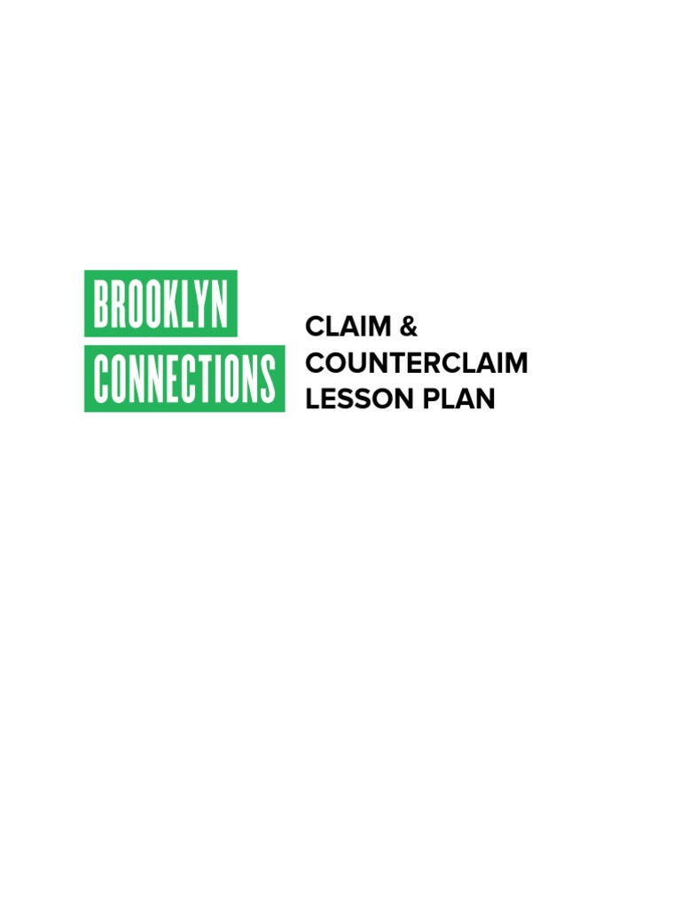 Claim & Counter Claim Lesson NEW | PDF | Reason | Evidence