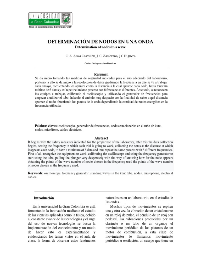Plantilla para Entrega de Informes | PDF | Oscilación | Olas