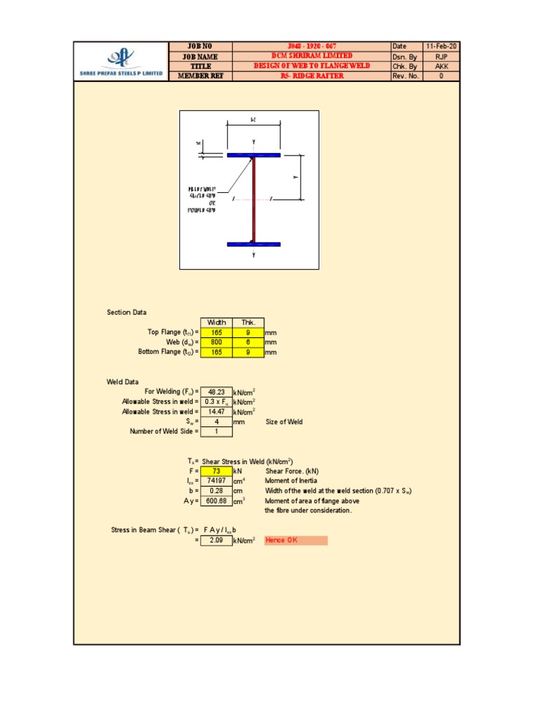 Web Flange Weld | PDF