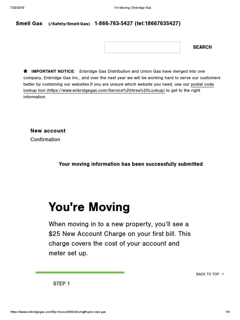 Enbridge Gas Move-In Process Guide | PDF | Faq | Cyberspace