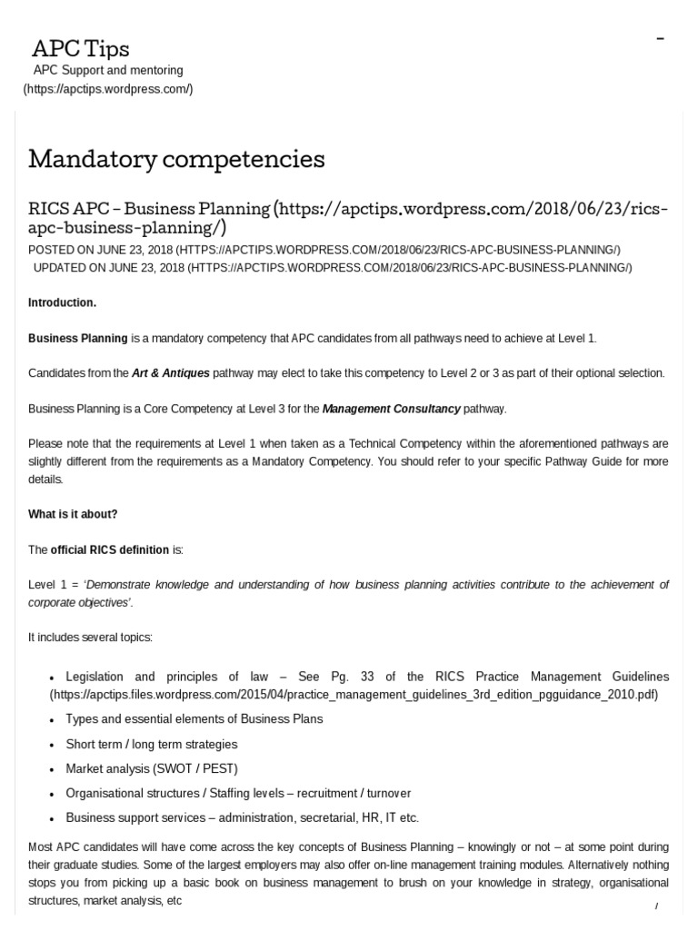 Mandatory Competencies APC Tips | PDF | Swot Analysis | Accounting