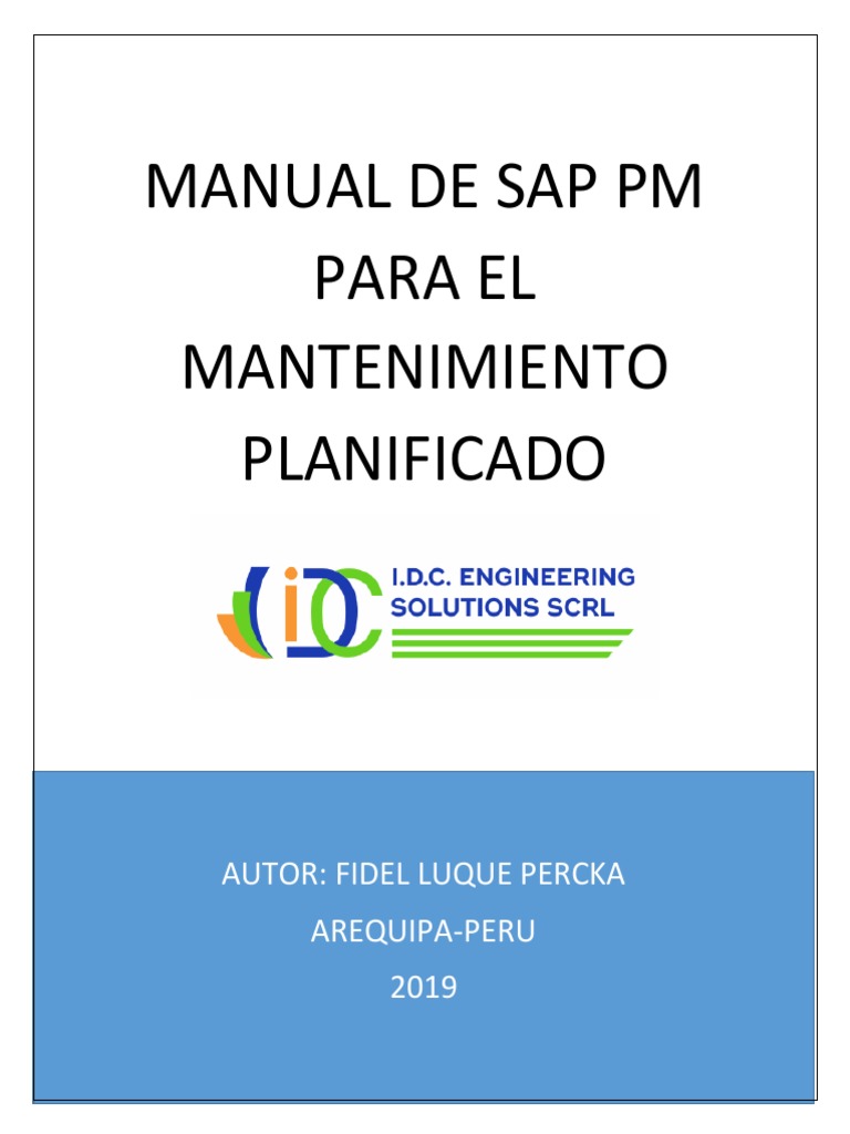 Manual de Sap PM para El Mantenimiento Planificado 18 | PDF | Sap Se ...